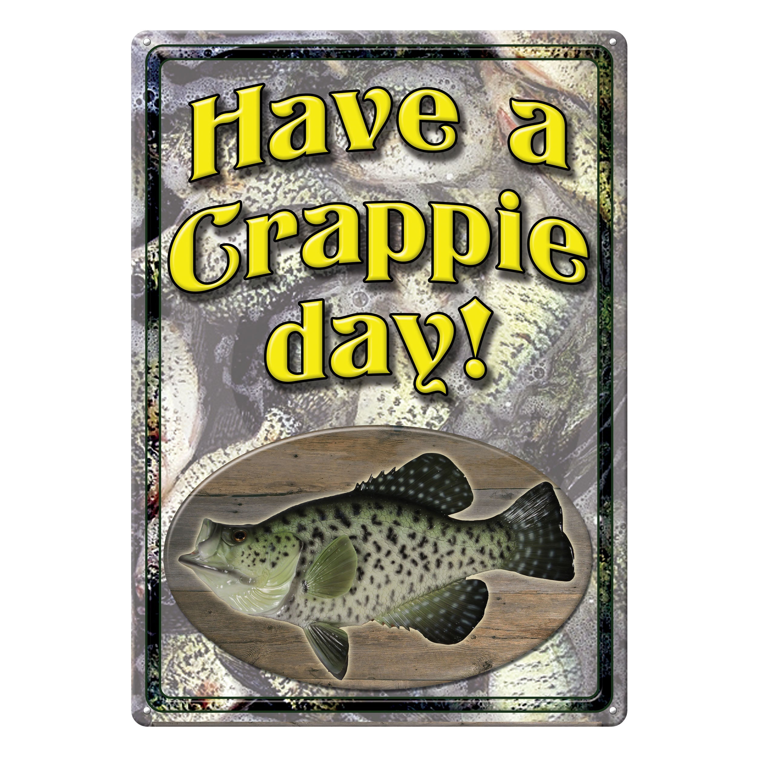 Tin Sign-Crappie Day - Funny Decor for Fish Enthusiasts – Rivers Edge ...