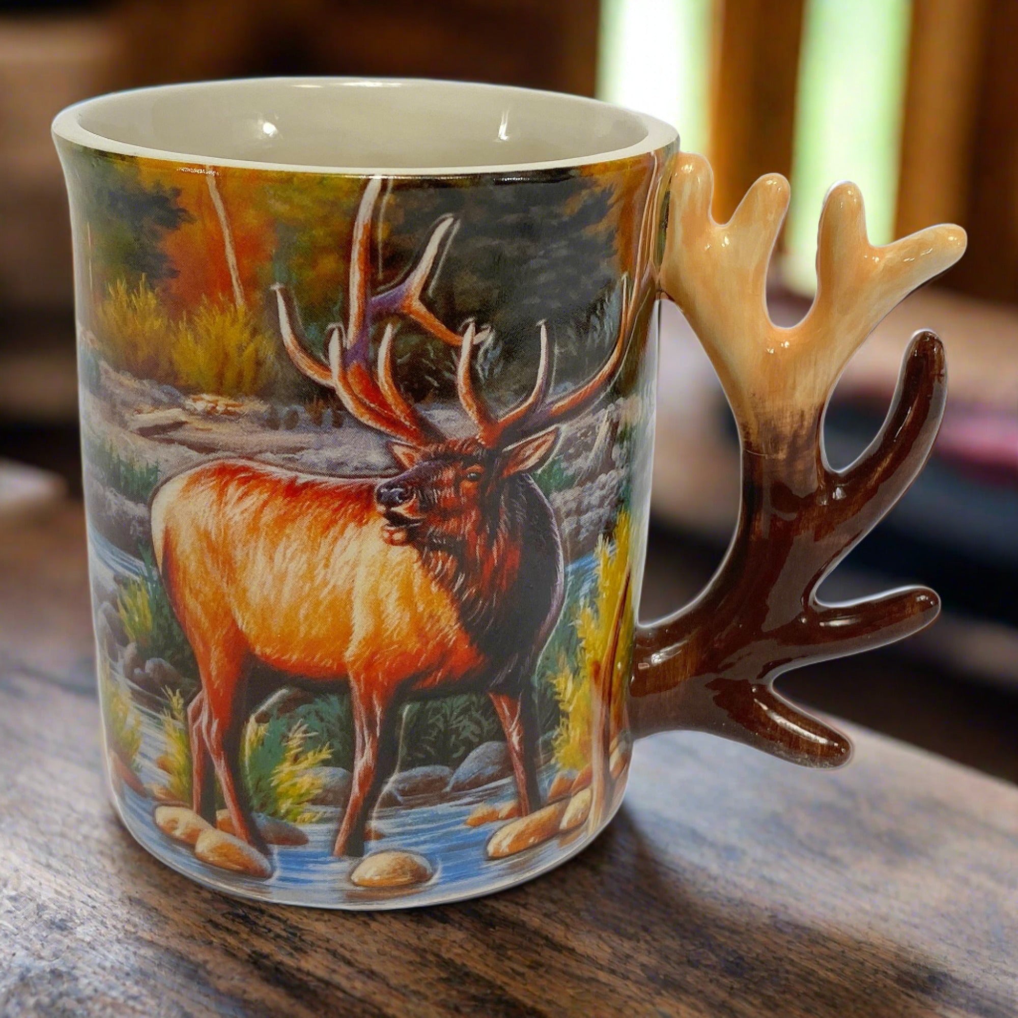 Ceramic Mug 3D 15oz-Elk Scene – Rivers Edge Products