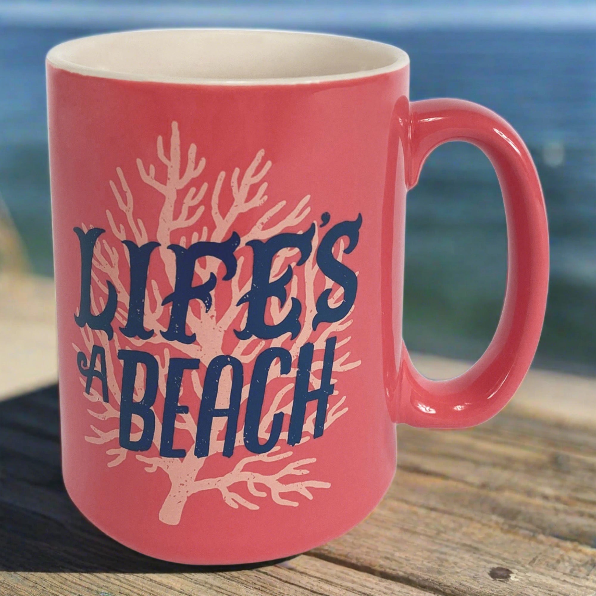 Ceramic Mug 16oz-Lifes a Beach – Rivers Edge Products