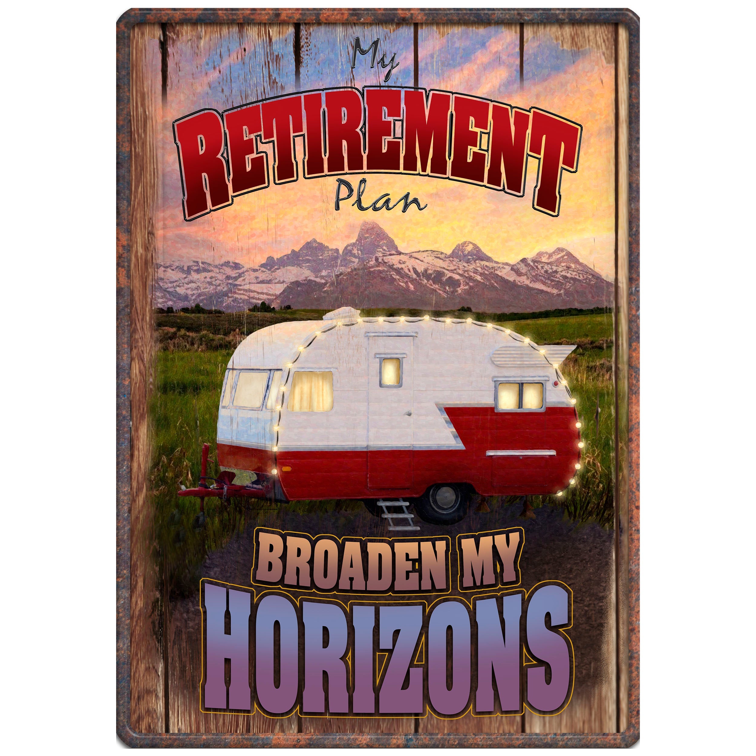 Tin Sign – Broaden My Horizons with 12x17in Metal Decor – Rivers Edge ...