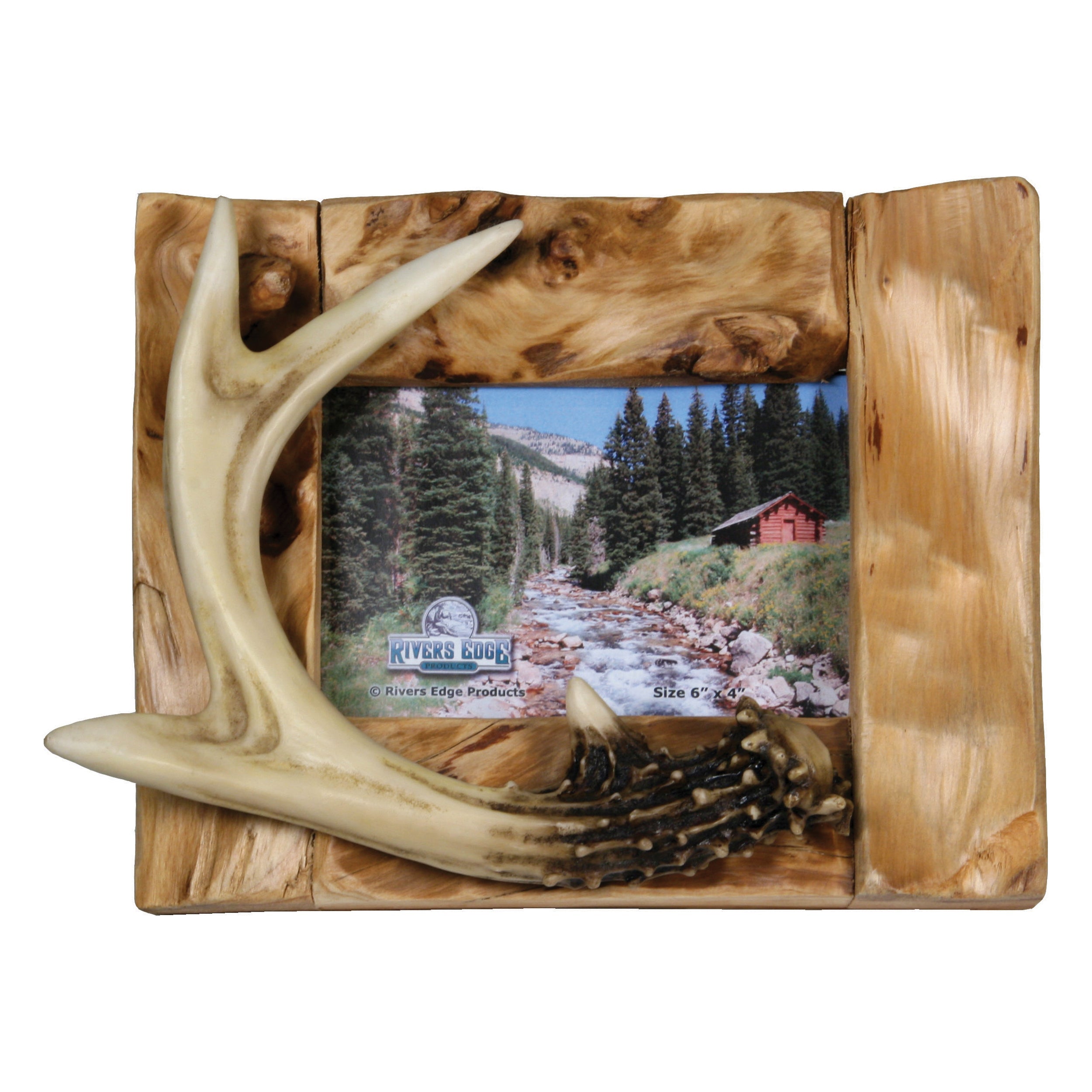 Picture Frame 4in - Deer Antler Decor for Outdoor Lovers – Rivers Edge ...